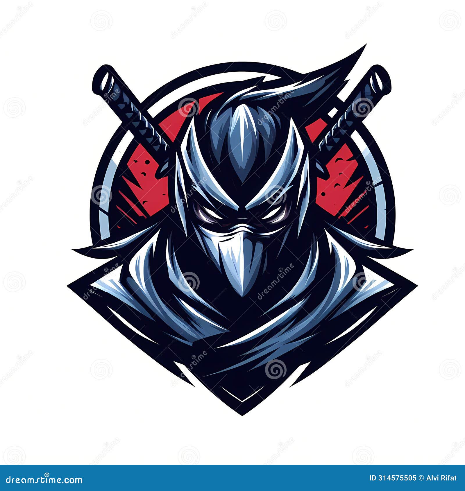 Ninja Mascot Logo Creative Ninja Emblem Design Concept ,image is ...
