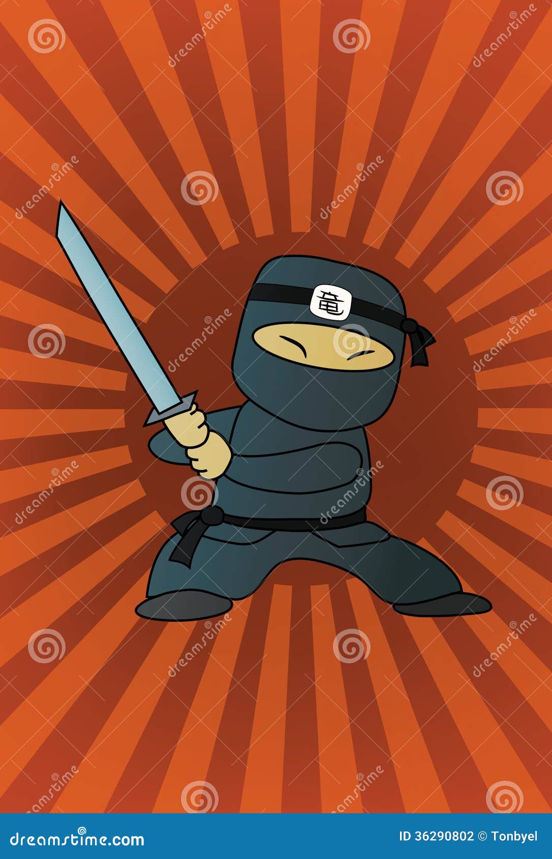 Ninja negro stock de ilustración. Ilustración de ninja - 36290802