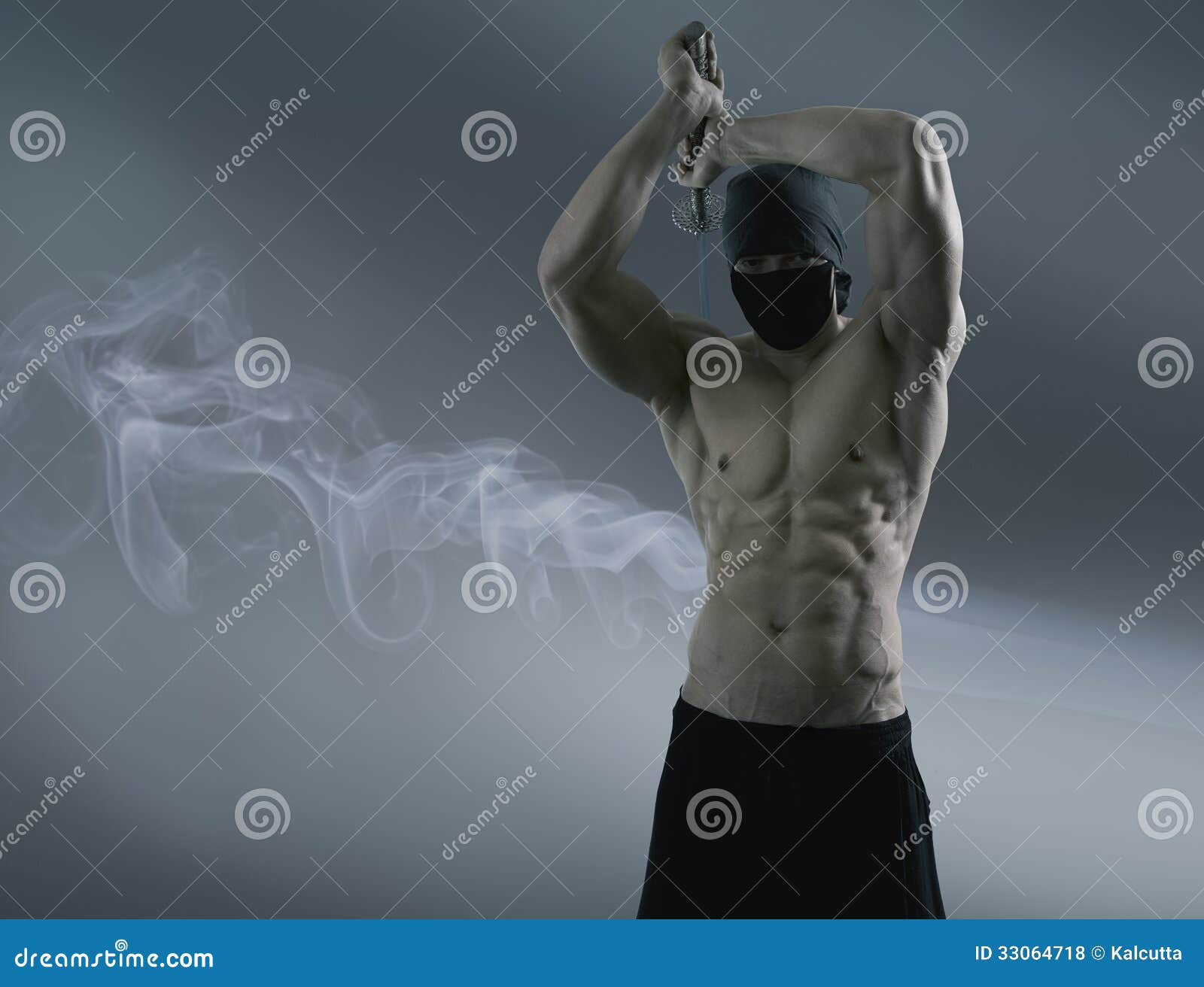 Ninja Pull Out the Katana Sword Stock Photo - Image of cool ...