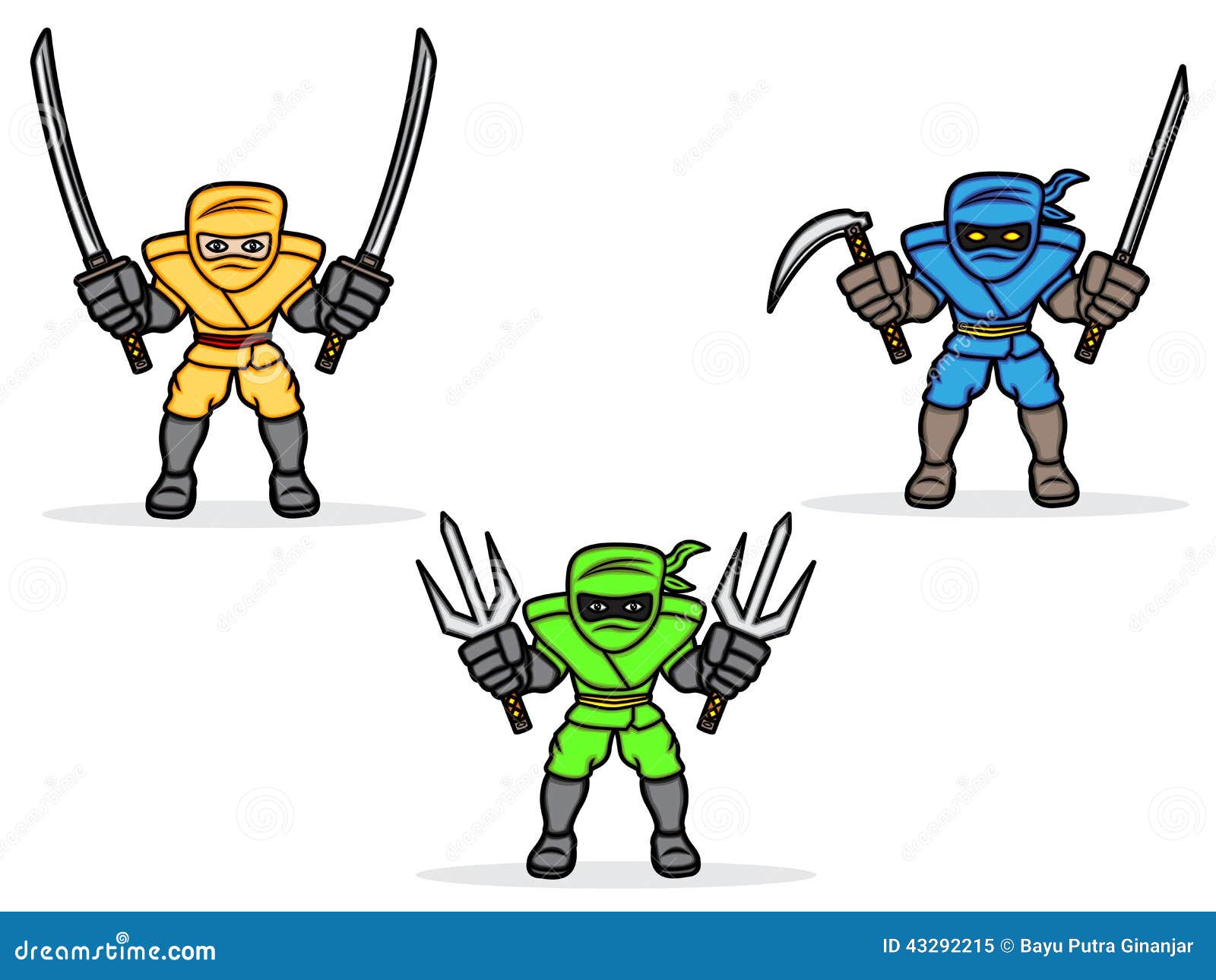 Trident Ninja Weapon Cartoon Icon Vector Illustration | CartoonDealer ...