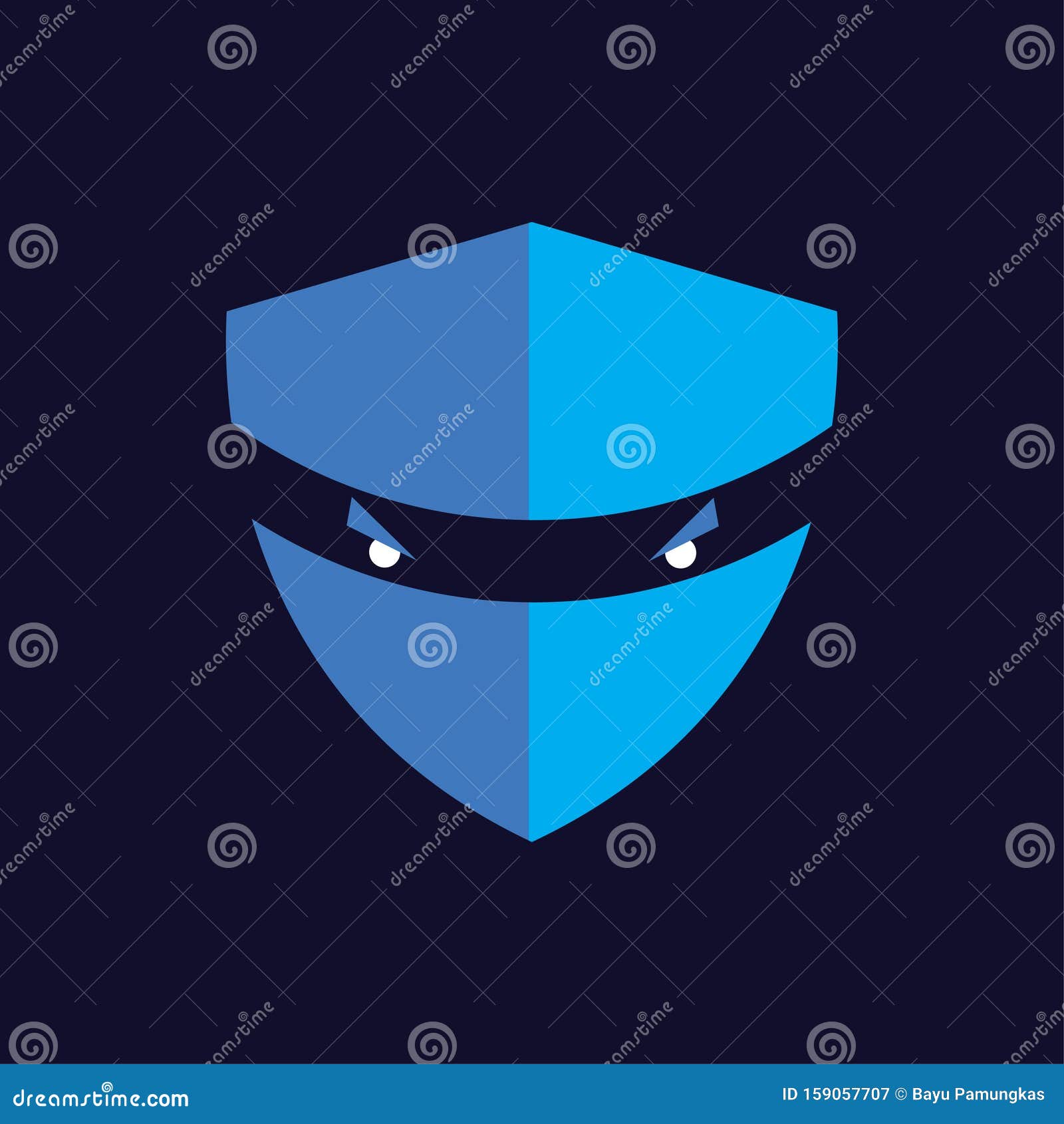 Ninja Shield Logo Icon Vector Template Stock Vector - Illustration of ...