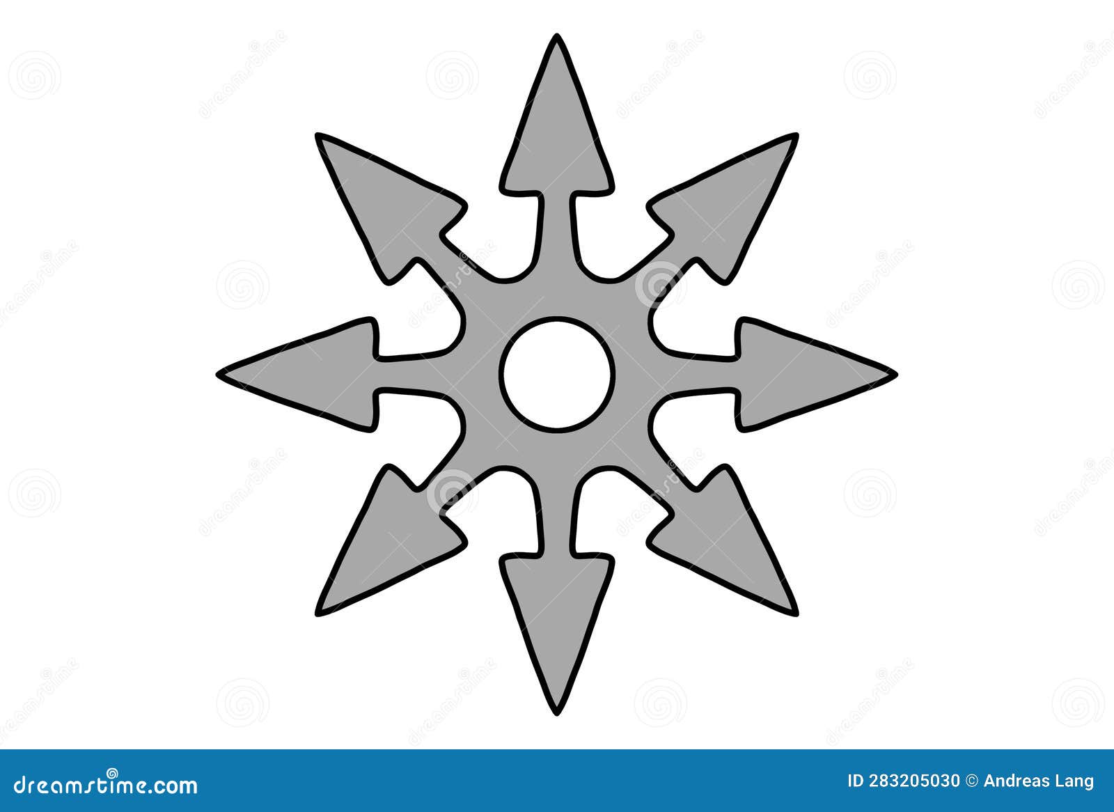 Ninja Star Fight Weapon Wheel Japanese Samurai Graphic Design Element ...