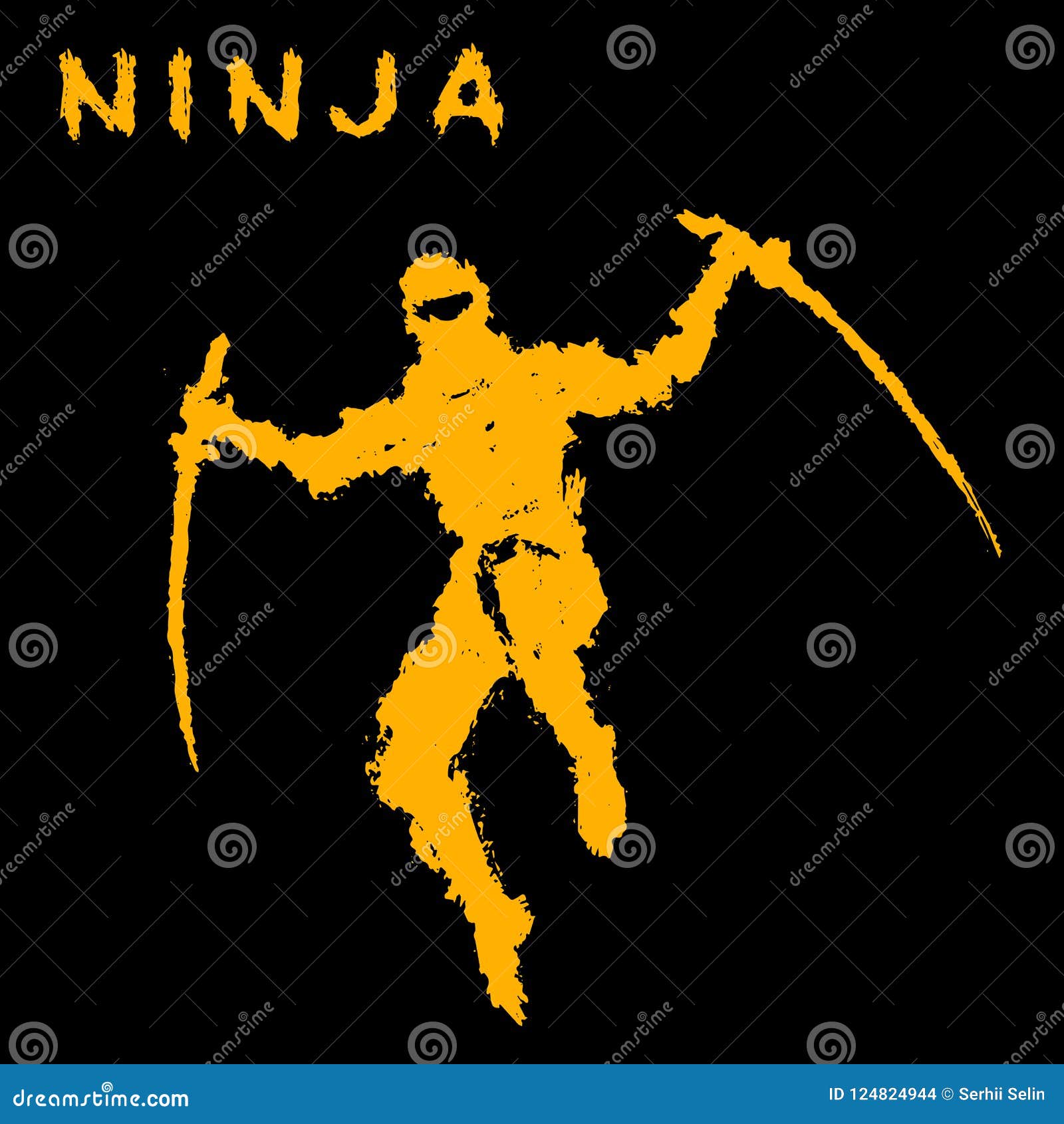 The Guy With The Sword Attacks The Man. Pencil Drawing Stock Photo ...