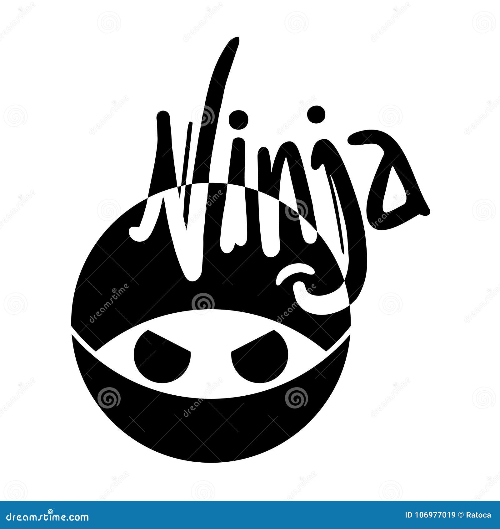 Ninja symbol stock vector. Illustration of weapon, japanese - 106977019