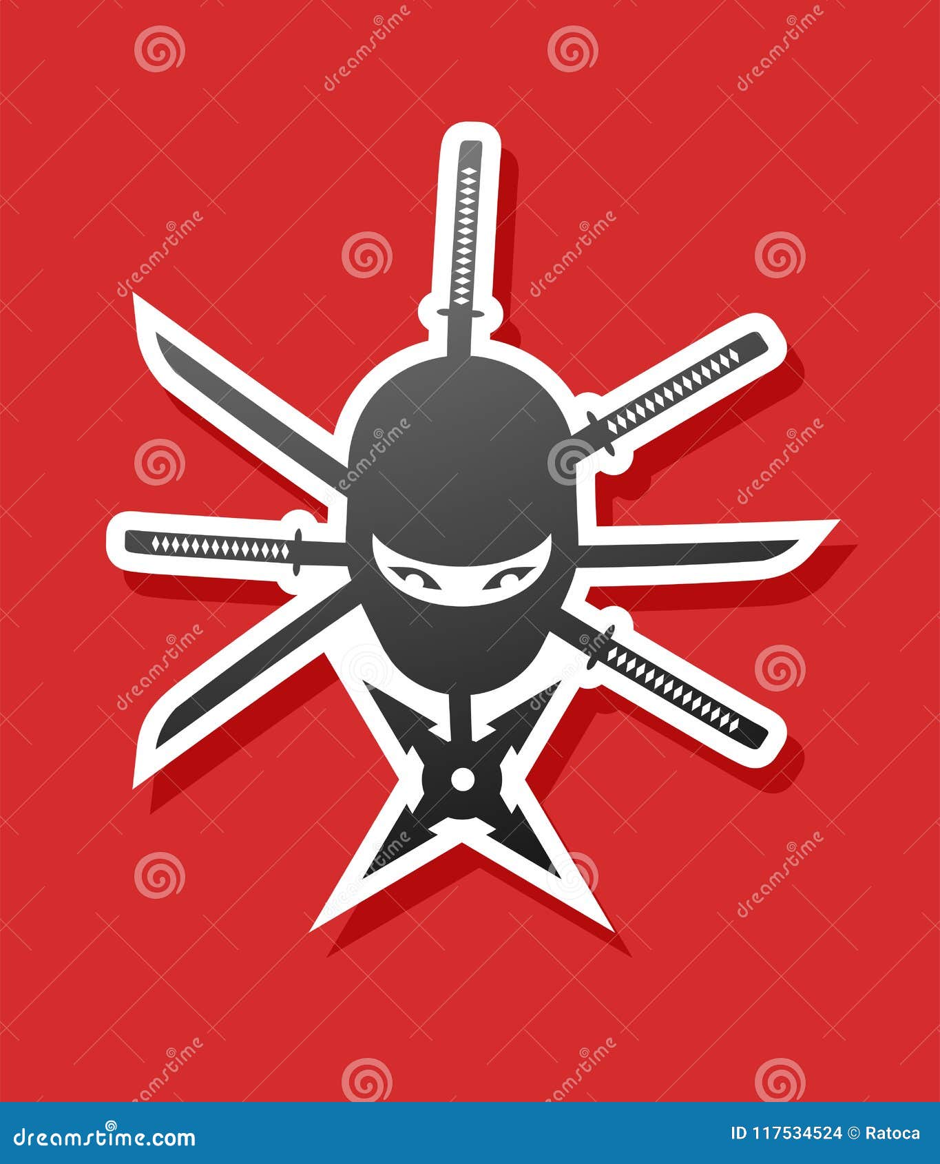 Ninja Symbol Vector Illustration | CartoonDealer.com #112350552