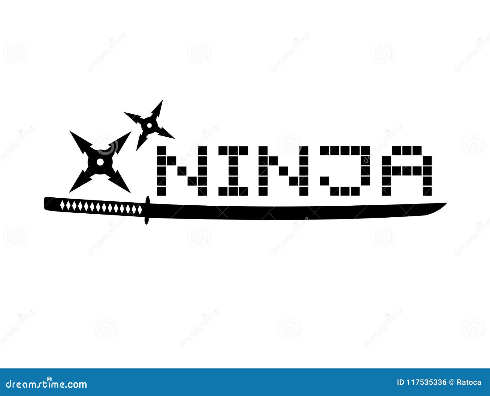 Ninja symbol stock vector. Illustration of fighter, shuriken - 117535336