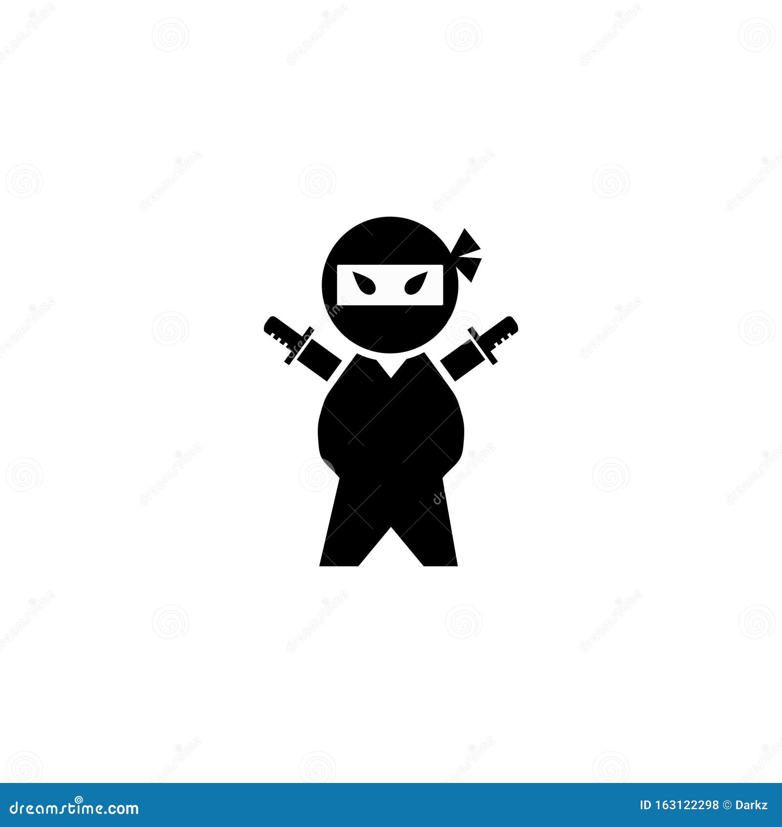 Ninja-Symbol vektor abbildung. Illustration von person - 163122298