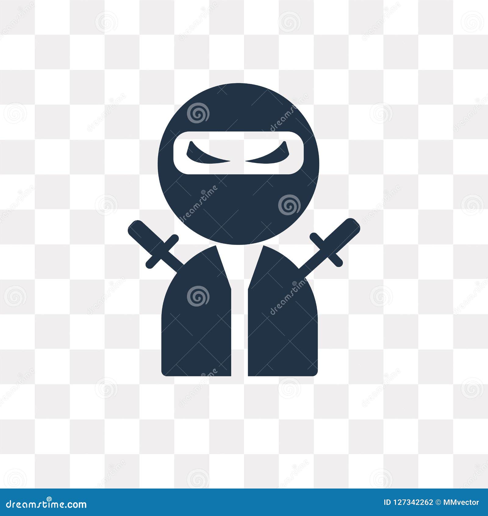 Ninja Vector Icon Isolated On Transparent Background, Ninja Tra ...