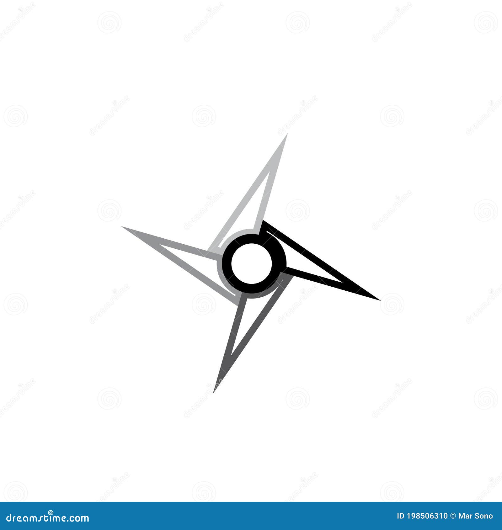 Ninja weapons vector logo stock vector. Illustration of glow - 198506310