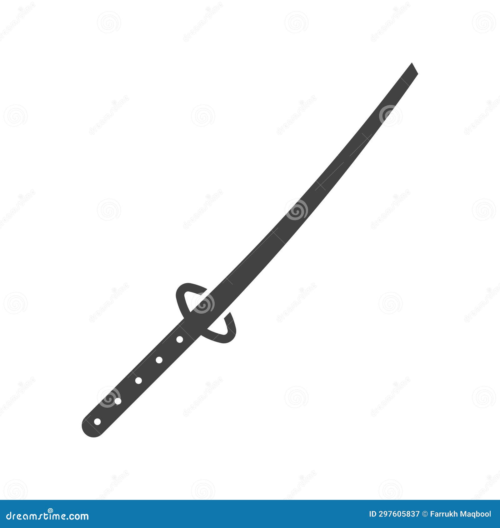 Ninjato icon vector image. stock vector. Illustration of line - 297605837