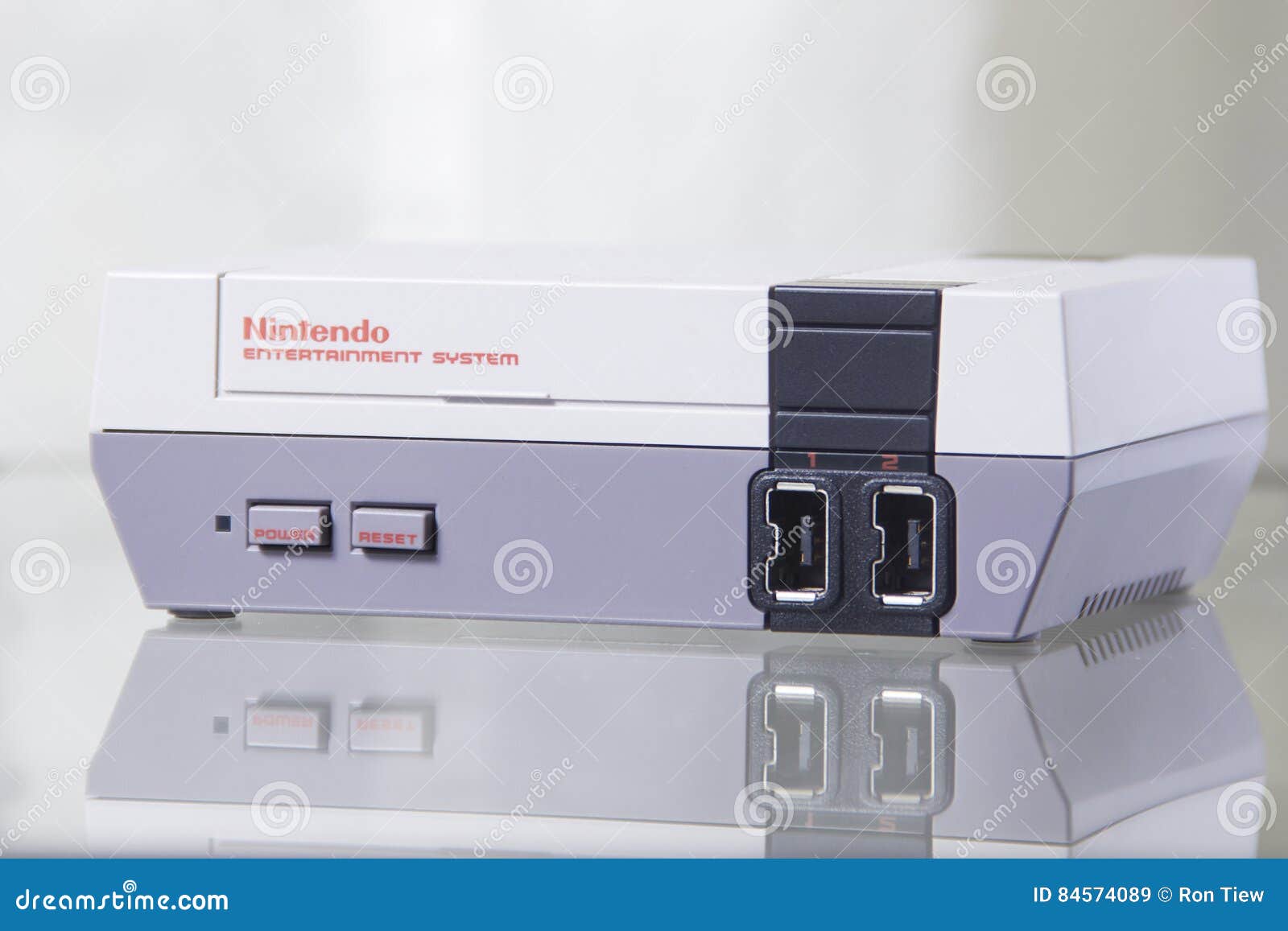 Nintendo NES Classic Edition with Reflection Editorial Stock Image ...