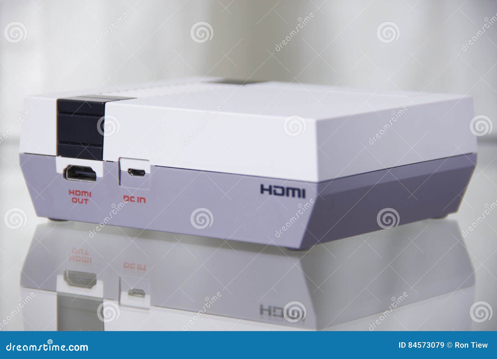 Nintendo NES Classic Edition with Reflection Editorial Stock Image ...