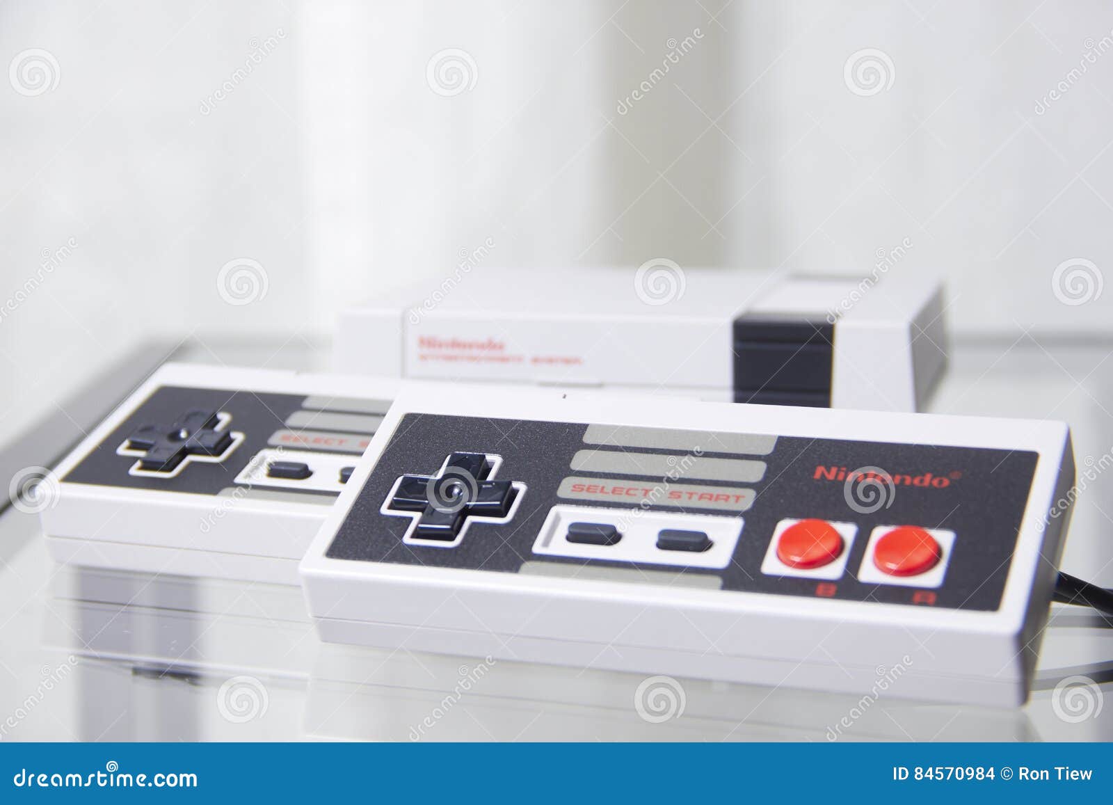 Nintendo NES Classic Edition with Reflection Editorial Stock Image ...