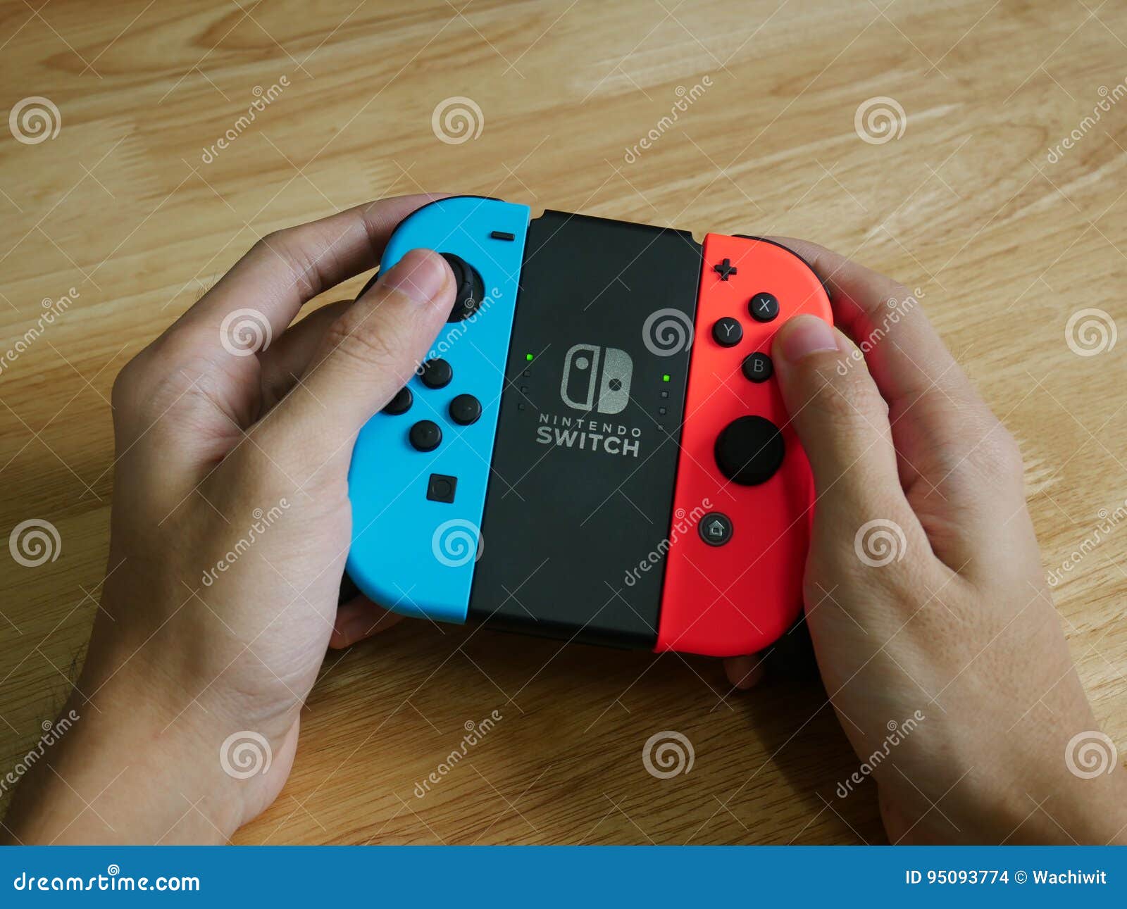 Nintendo Switch Controller Held in Hands. Editorial Stock Image - Image ...
