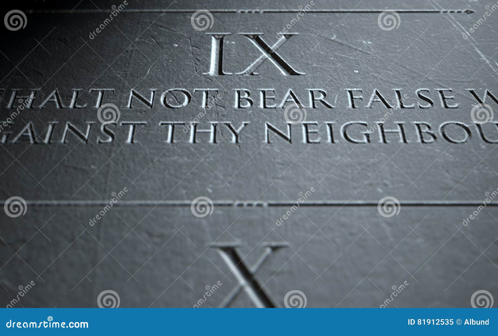 The Ninth Commandment stock illustration. Illustration of christianity ...