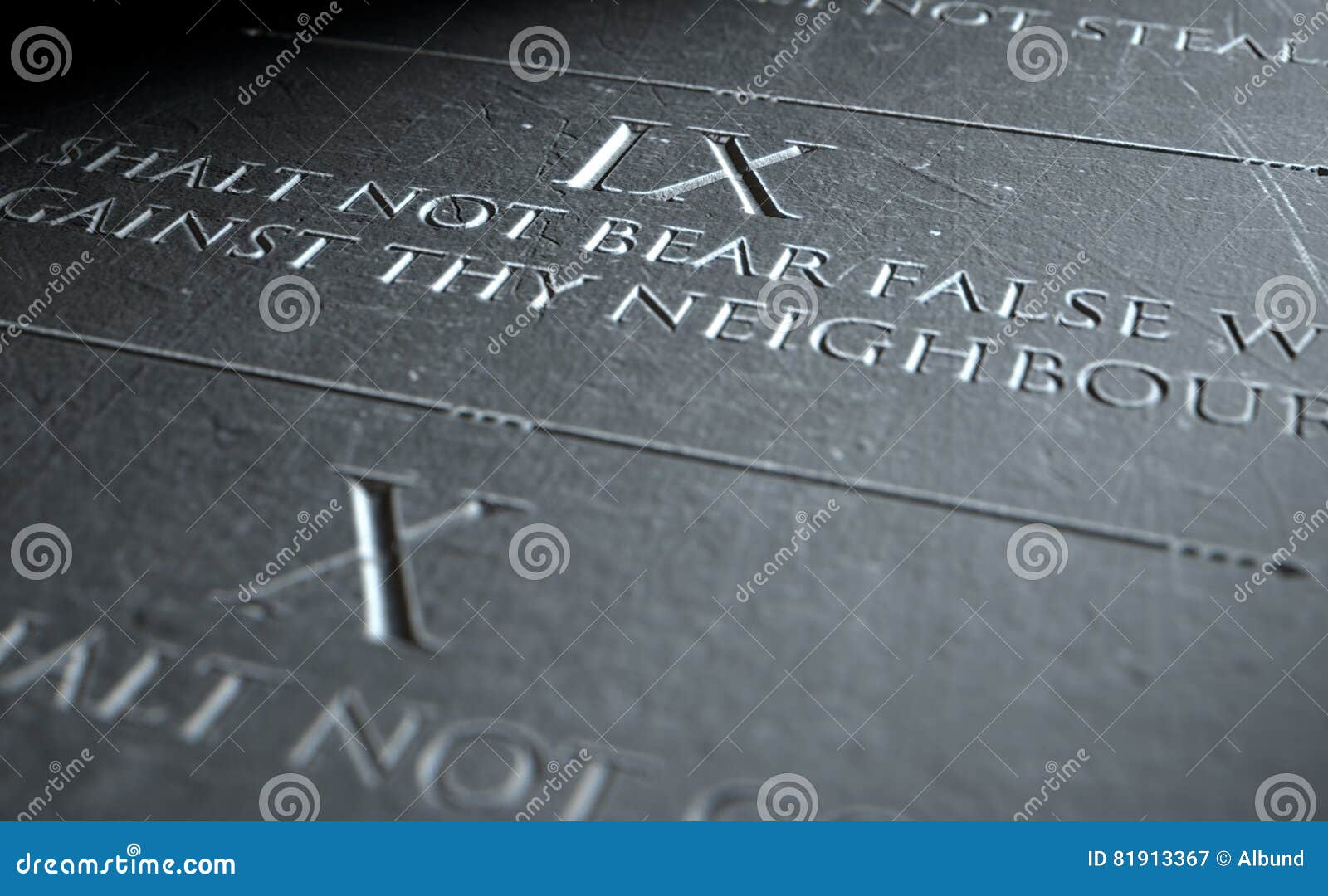 The Ninth Commandment stock illustration. Illustration of plaque - 81913367