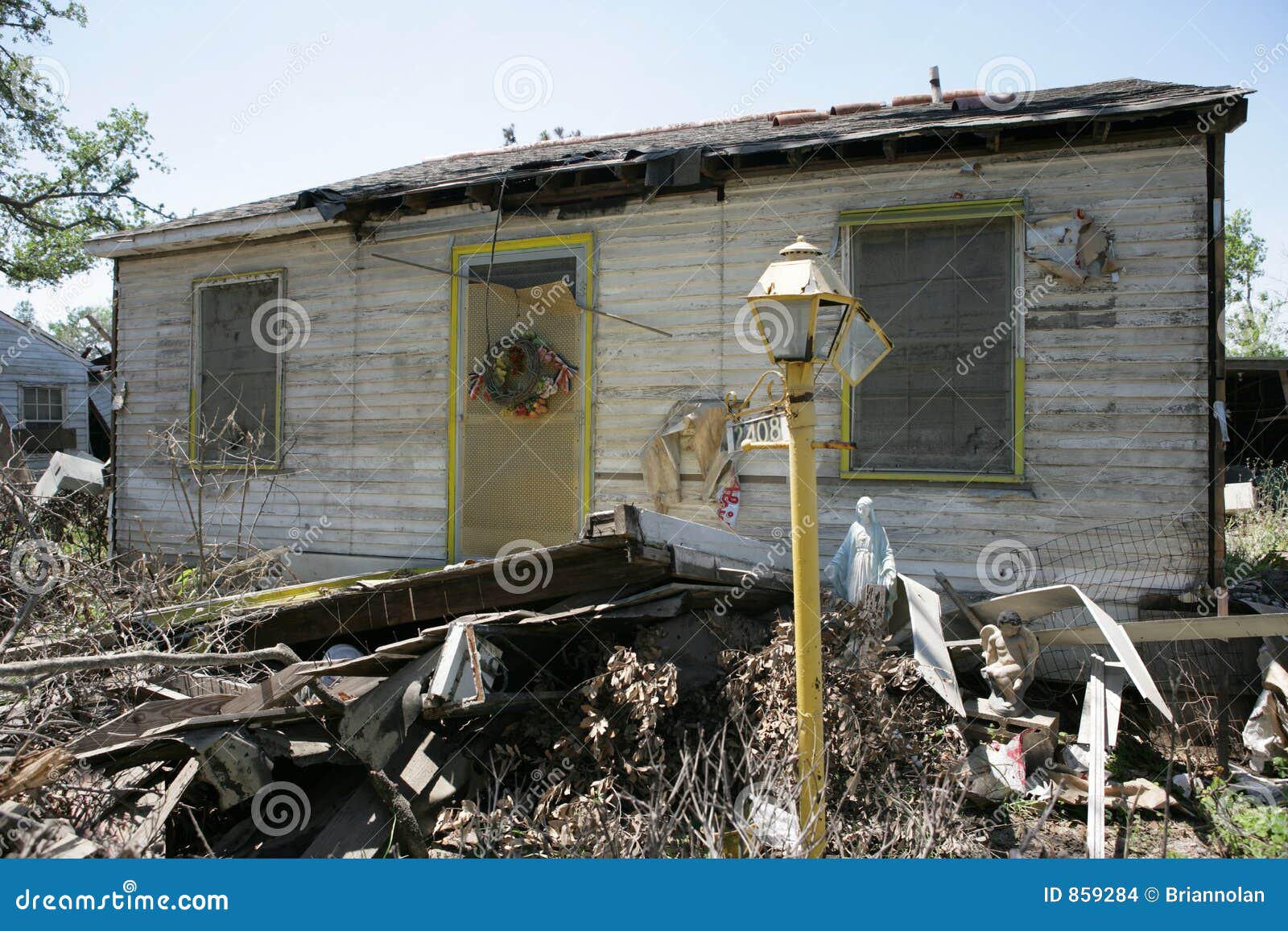 Ninth Ward Home stock photo. Image of army, destroyed, irredeemable ...