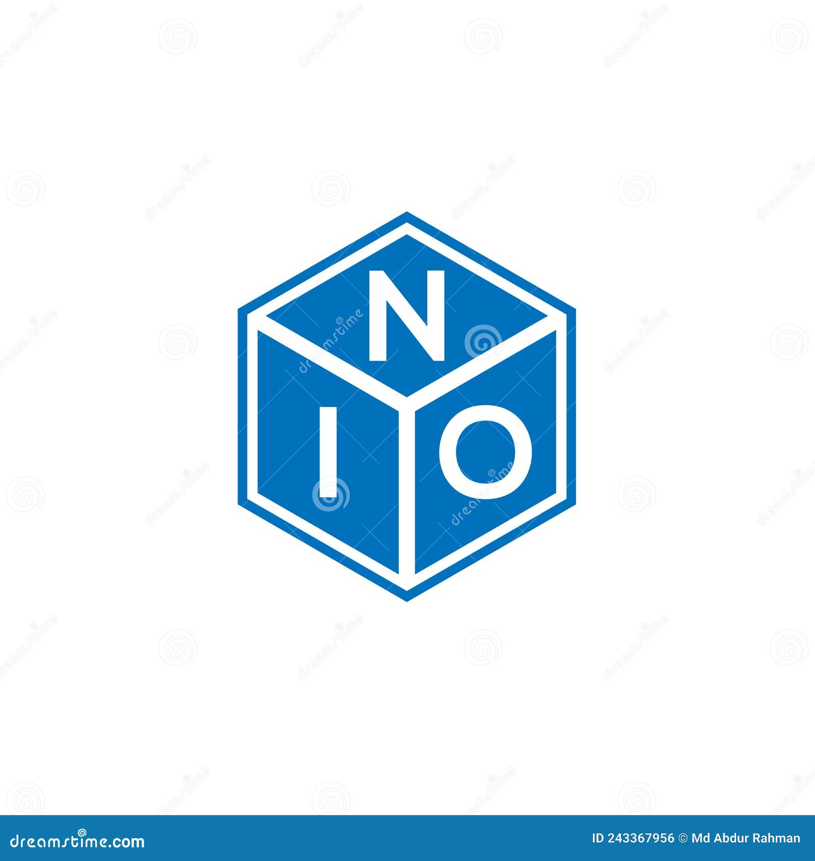 NIO Letter Logo Design On Black Background. NIO Creative Initials ...