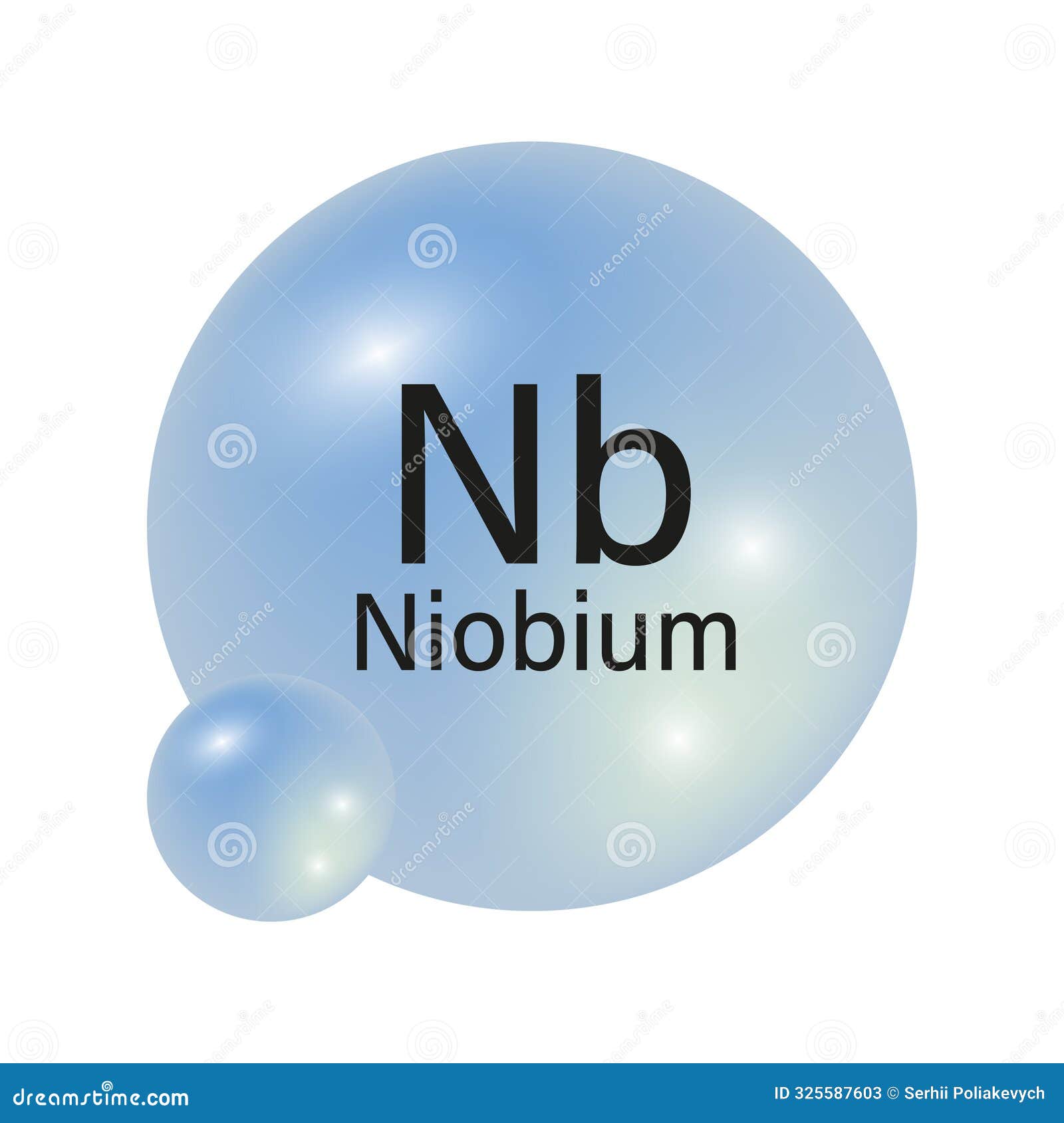 Niobium Element Icon. Blue Spherical Symbol. Vector Chemical ...