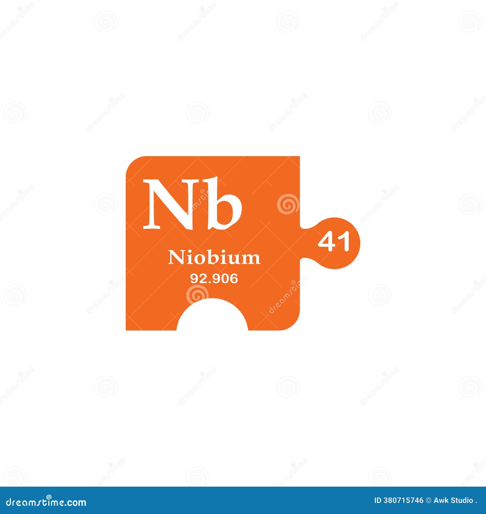 Niobium Symbol. Sign Niobium With Atomic Number And Atomic Weight. Nb ...