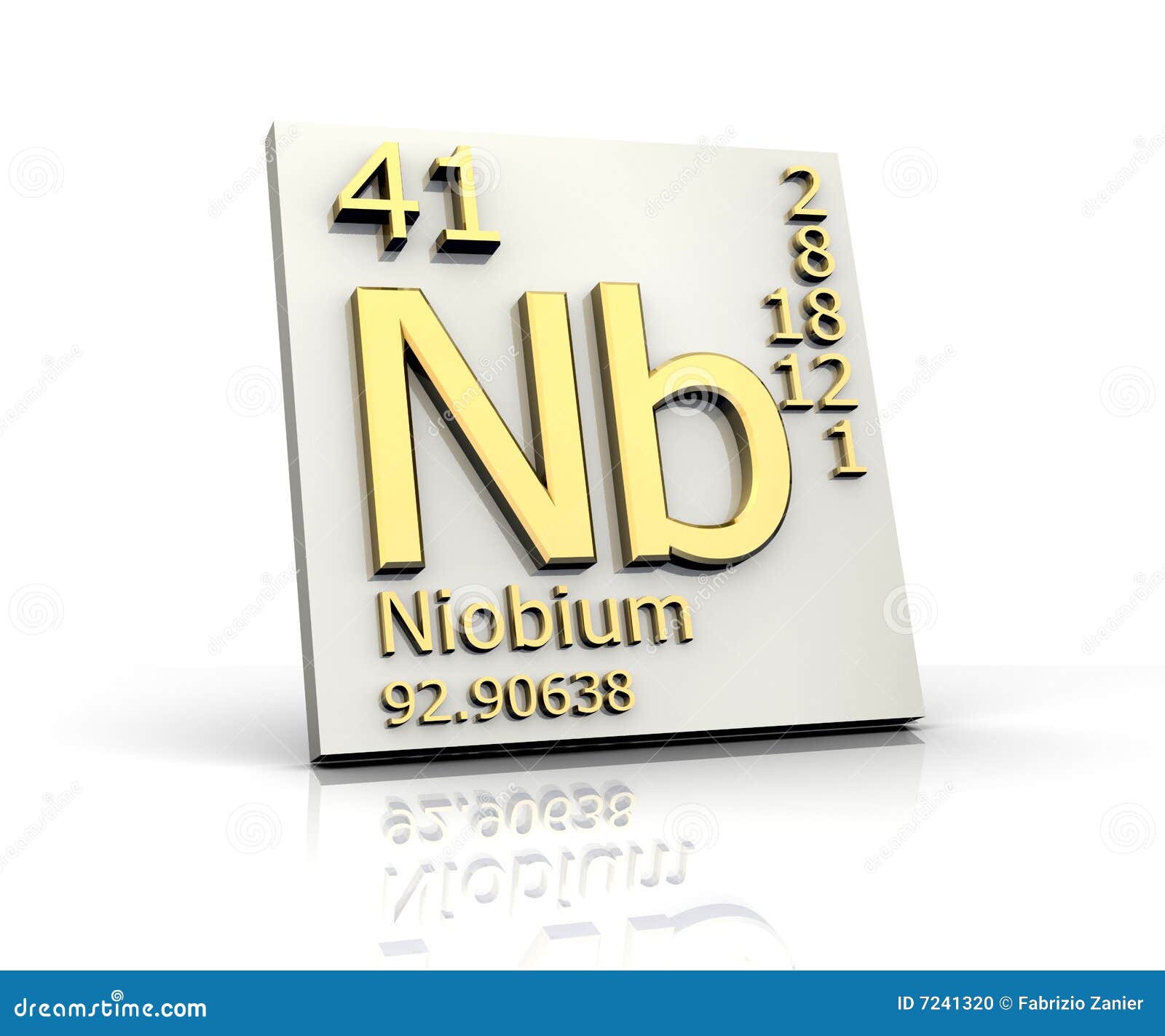 Niobium, Nb, Periodic Table Element Vector Illustration | CartoonDealer ...