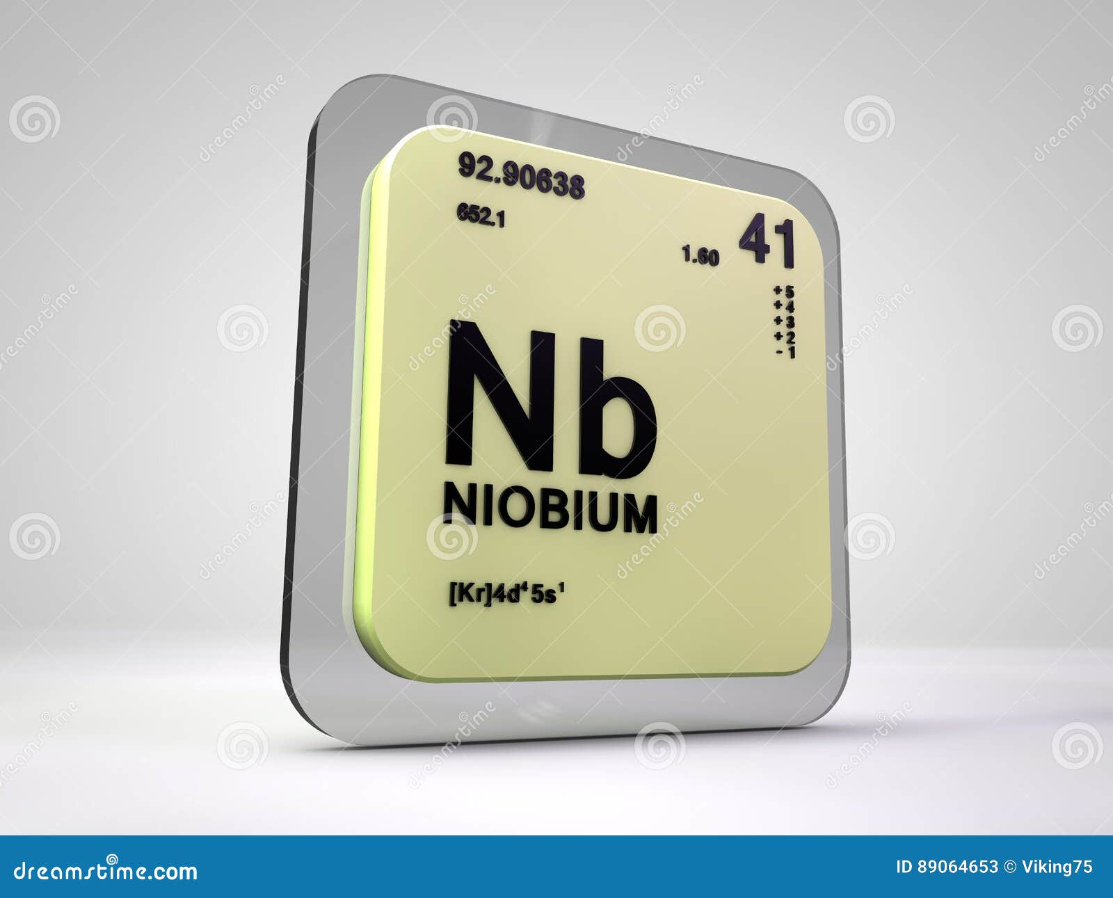 Niobium, Nb, Periodic Table Element Vector Illustration | CartoonDealer ...