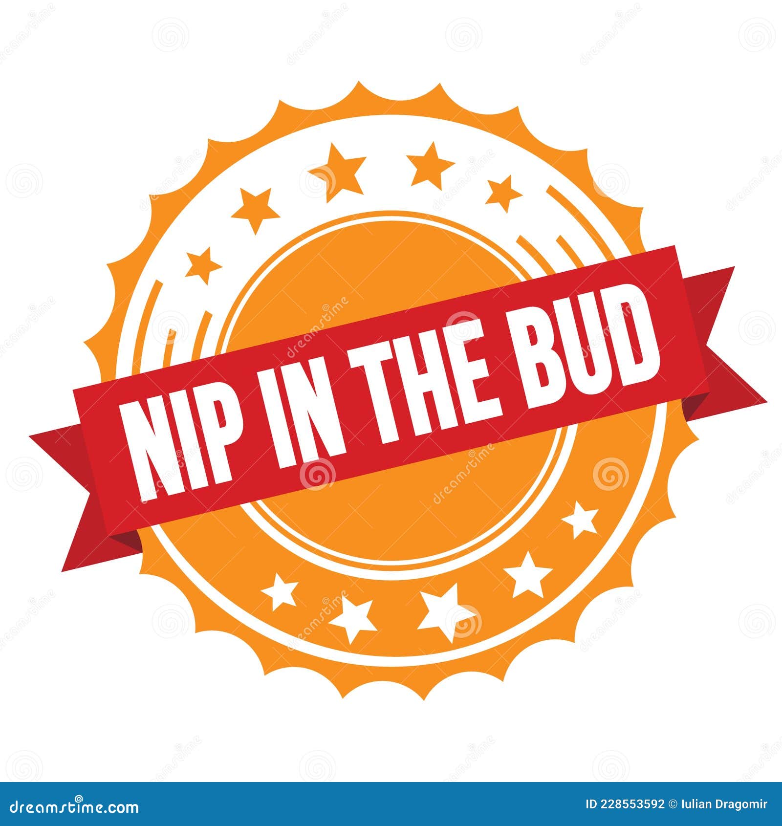 NIP in the BUD Text on Red Orange Ribbon Stamp Stock Illustration ...