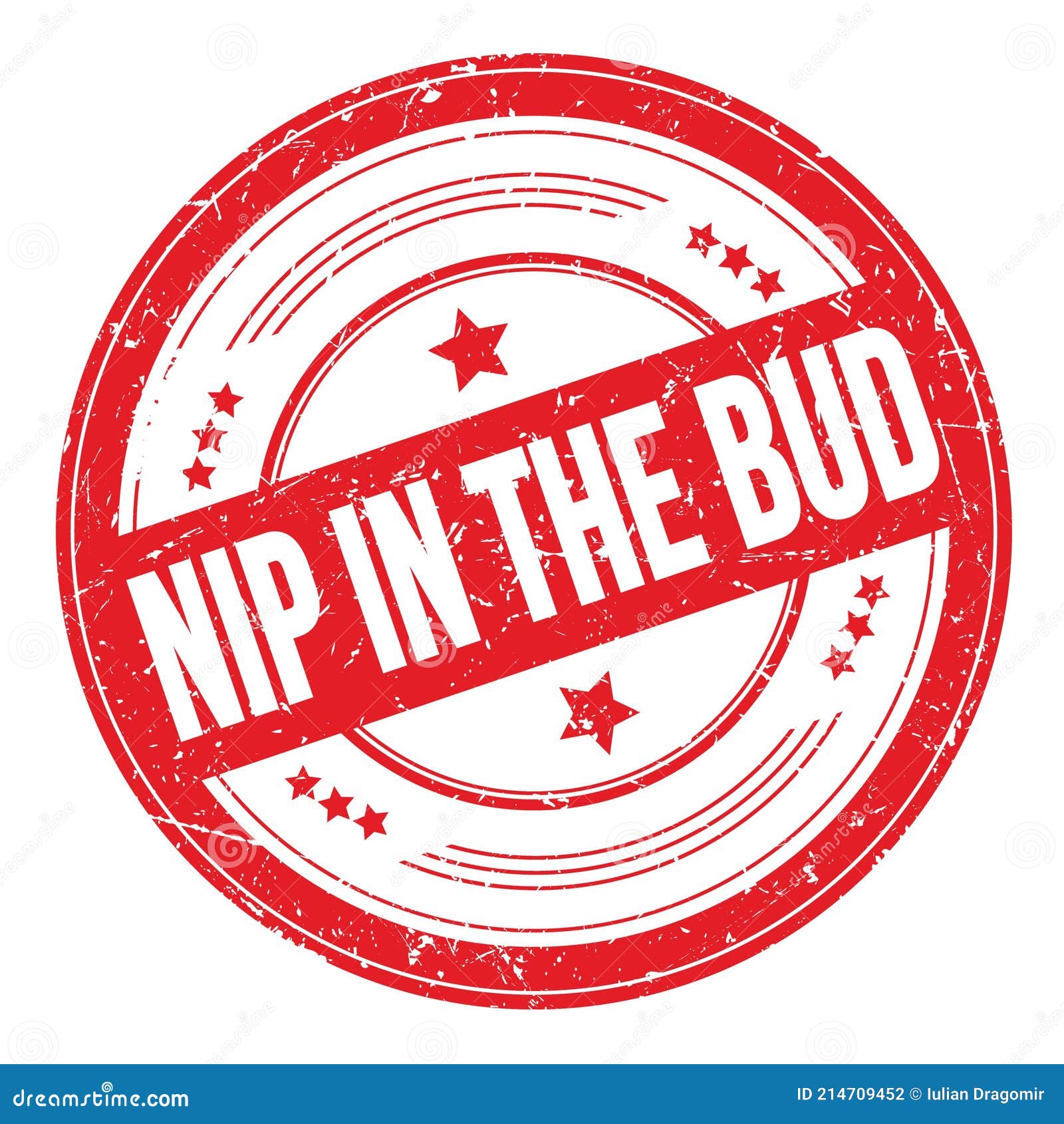 NIP in the BUD Text on Red Round Grungy Stamp Stock Illustration ...