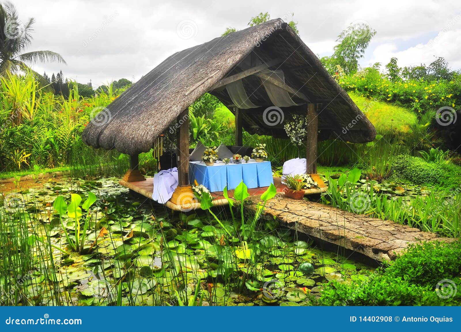 Nipa Hut stock photo. Image of nipa, table, roof, structure - 14402908