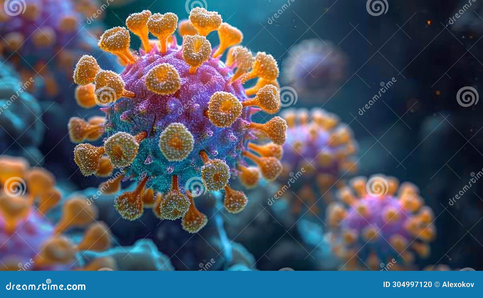 Nipah Virus Under a Microscope AI Generated Stock Illustration ...