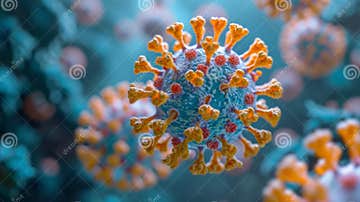 Nipah Virus Under a Microscope AI Generated Stock Illustration ...