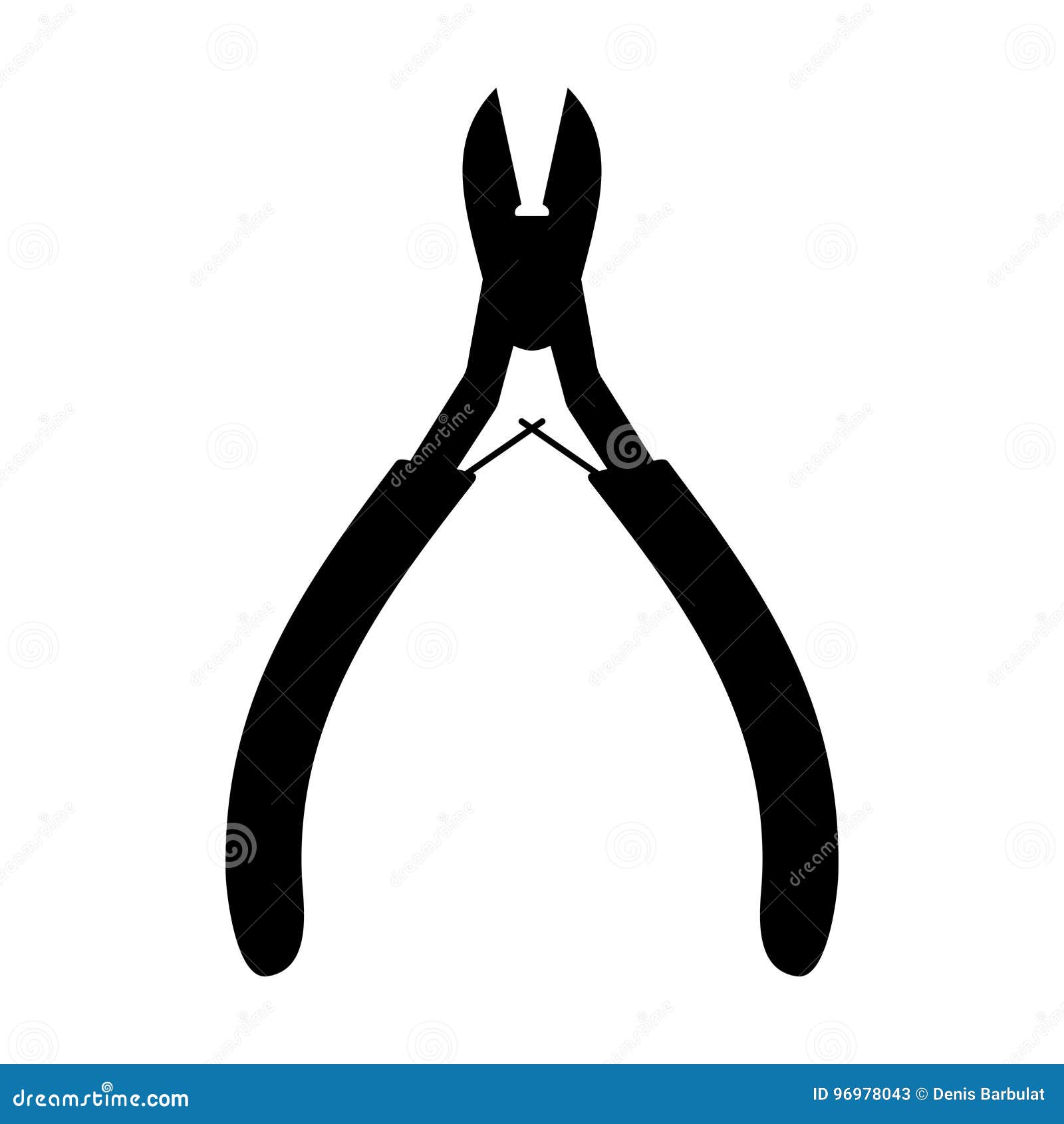 Nippers stock vector. Illustration of icon, wire, silhouette - 96978043