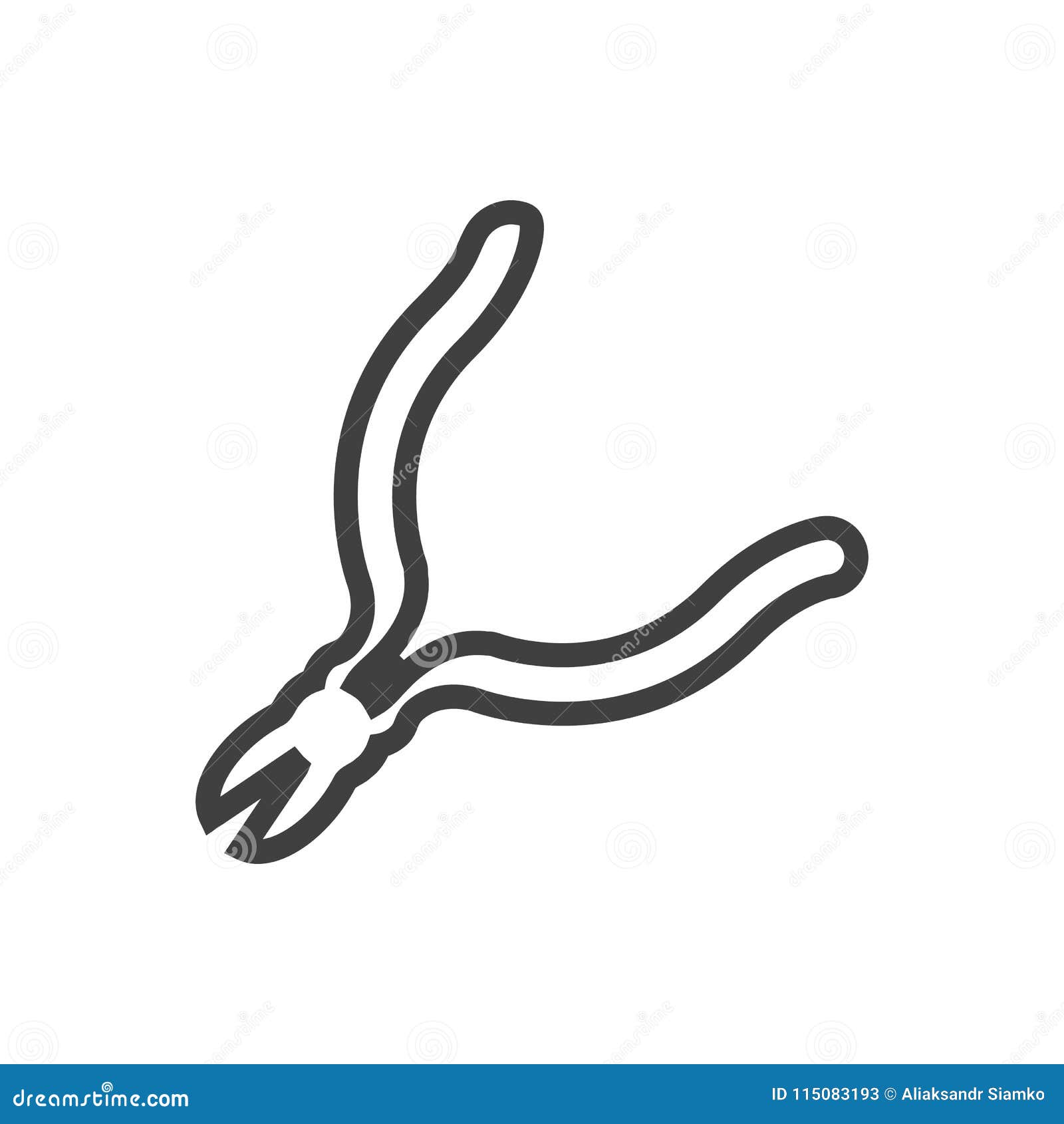 Nippers Vector Icon In 6 Different Modern Styles. Black, Two Colored ...