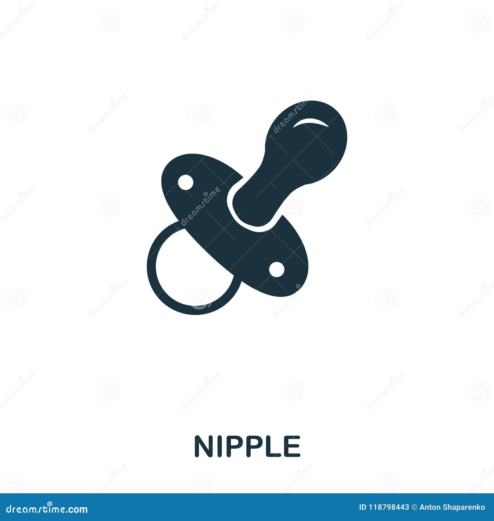Nipple Icon. Mobile Apps, Printing and More Usage. Simple Element Sing. Monochrome Nipple Icon ...