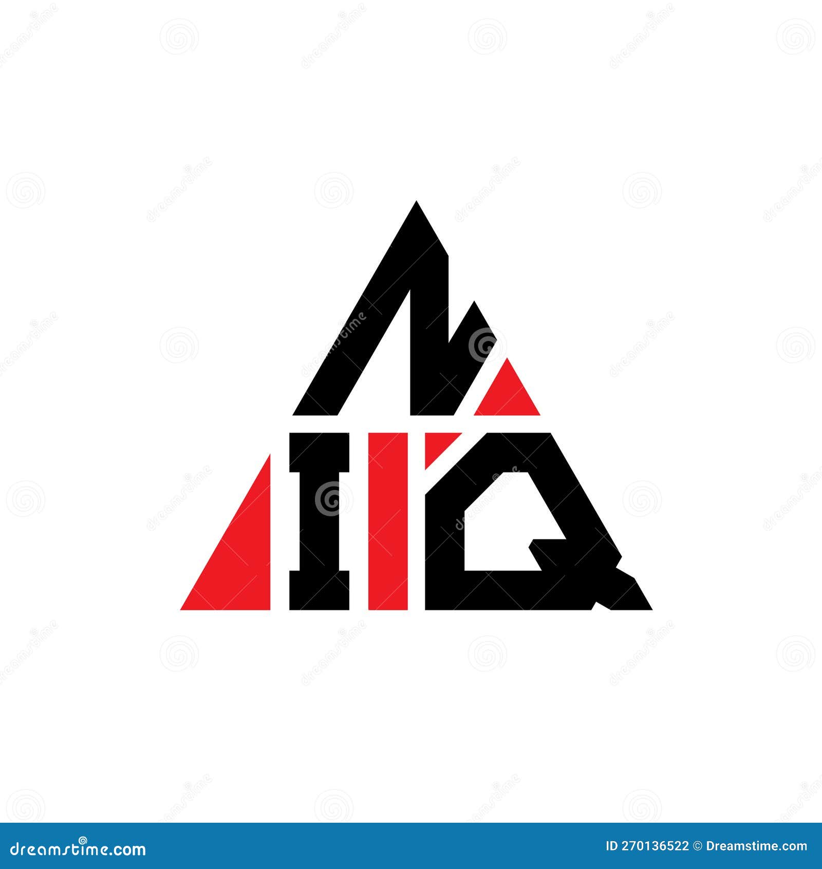 NIQ Triangle Letter Logo Design with Triangle Shape. NIQ Triangle Logo ...