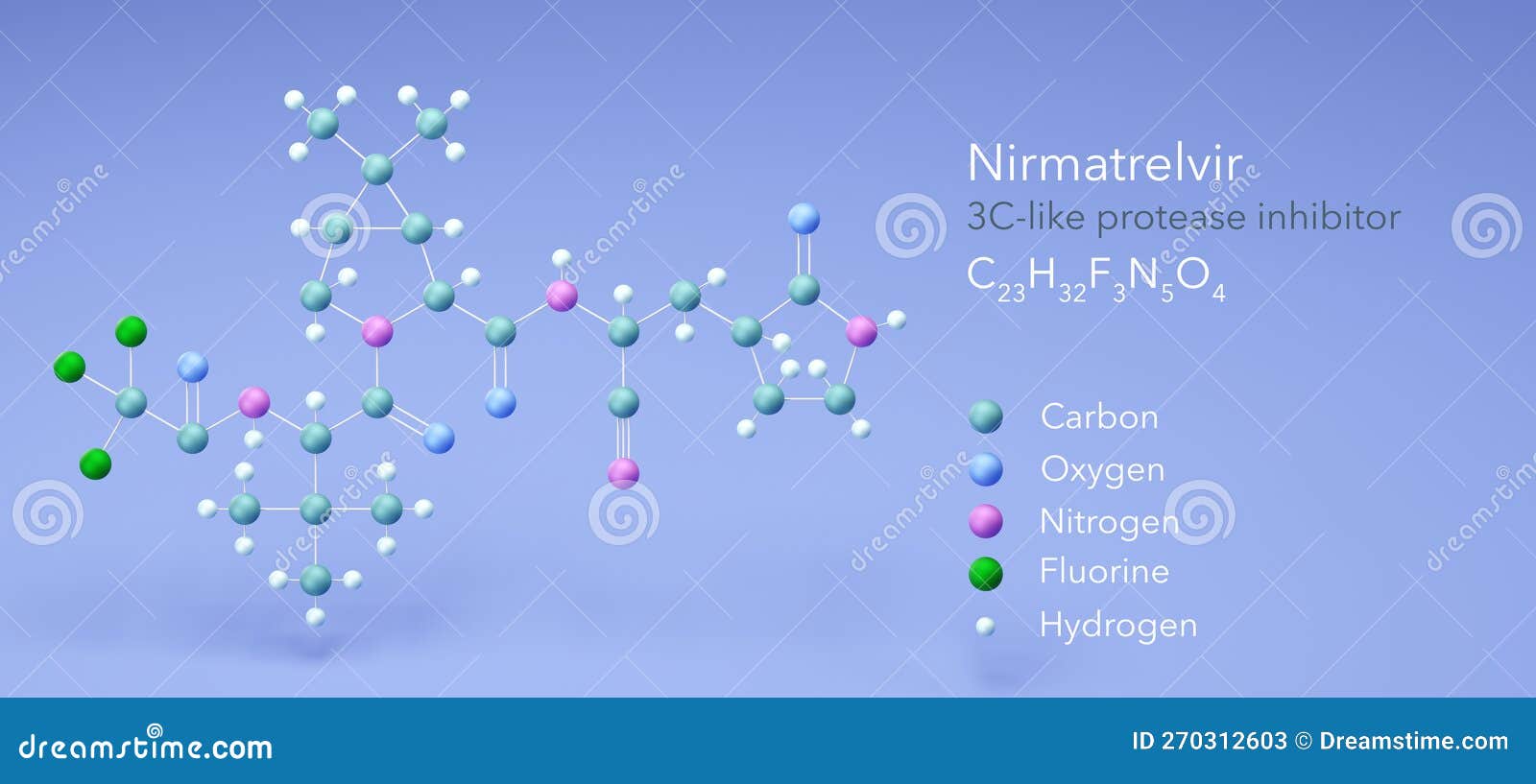 Nirmatrelvir Molecule, Molecular Structures, 3c-like Protease Inhibitor ...