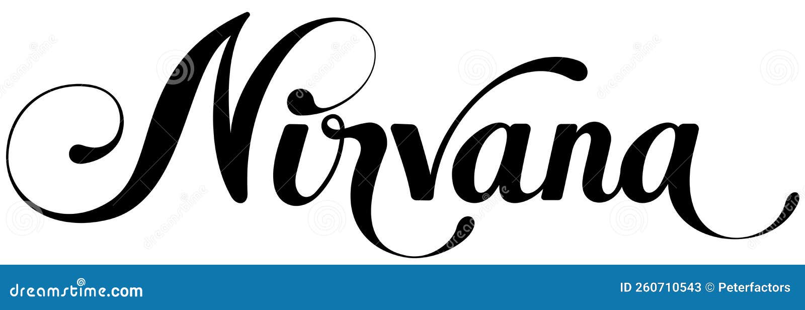Nirvana - Custom Calligraphy Text Stock Vector - Illustration of ...