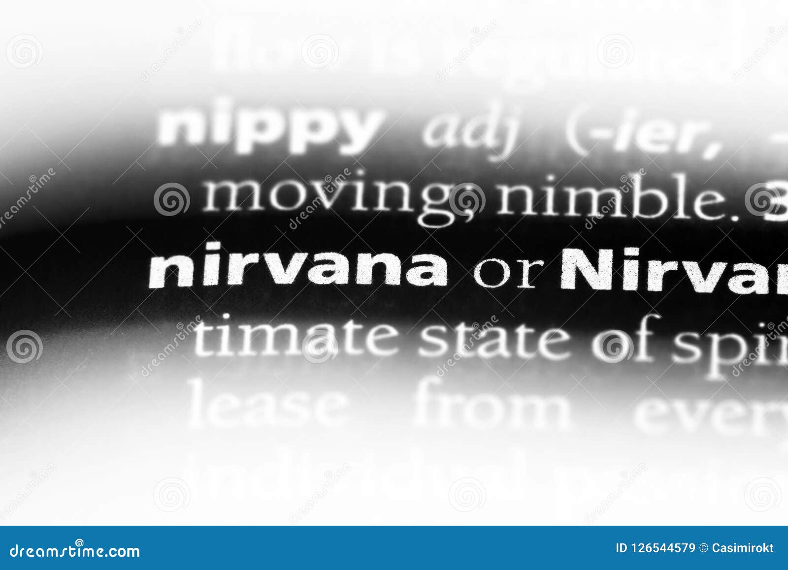Nirvana stock image. Image of writing, definition, text - 126544579