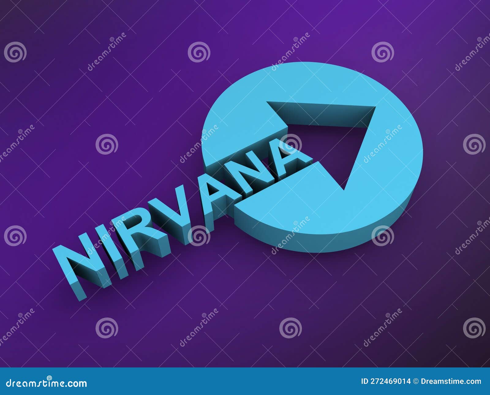 Nirvana word on purple stock illustration. Illustration of philosophy ...