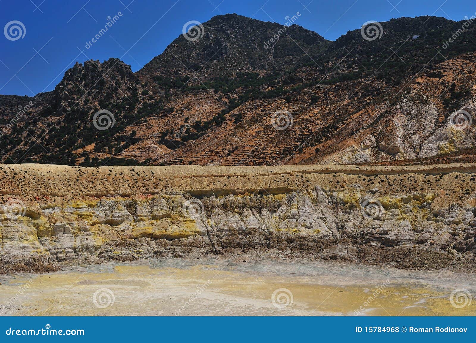 Nisyros volcano stock photo. Image of famous, rocky, high - 15784968