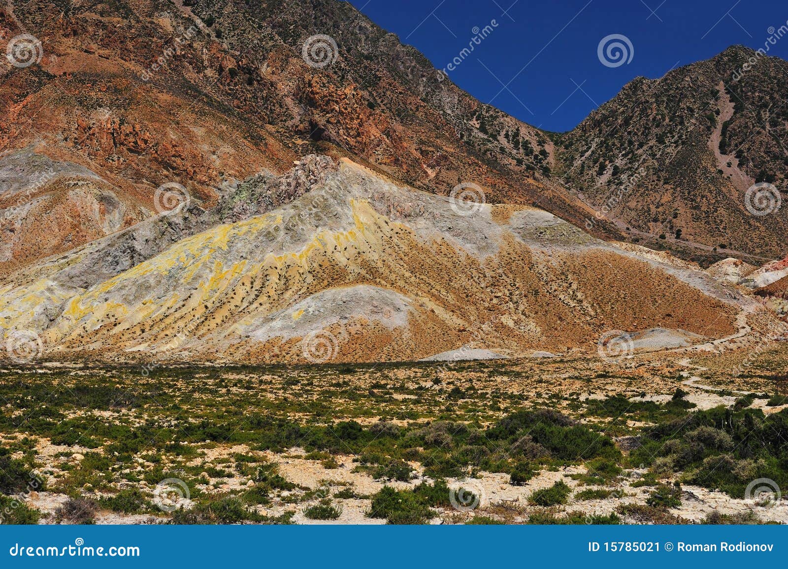 Nisyros Volcano Active Crater Stock Image - Image of moon, nisyros ...