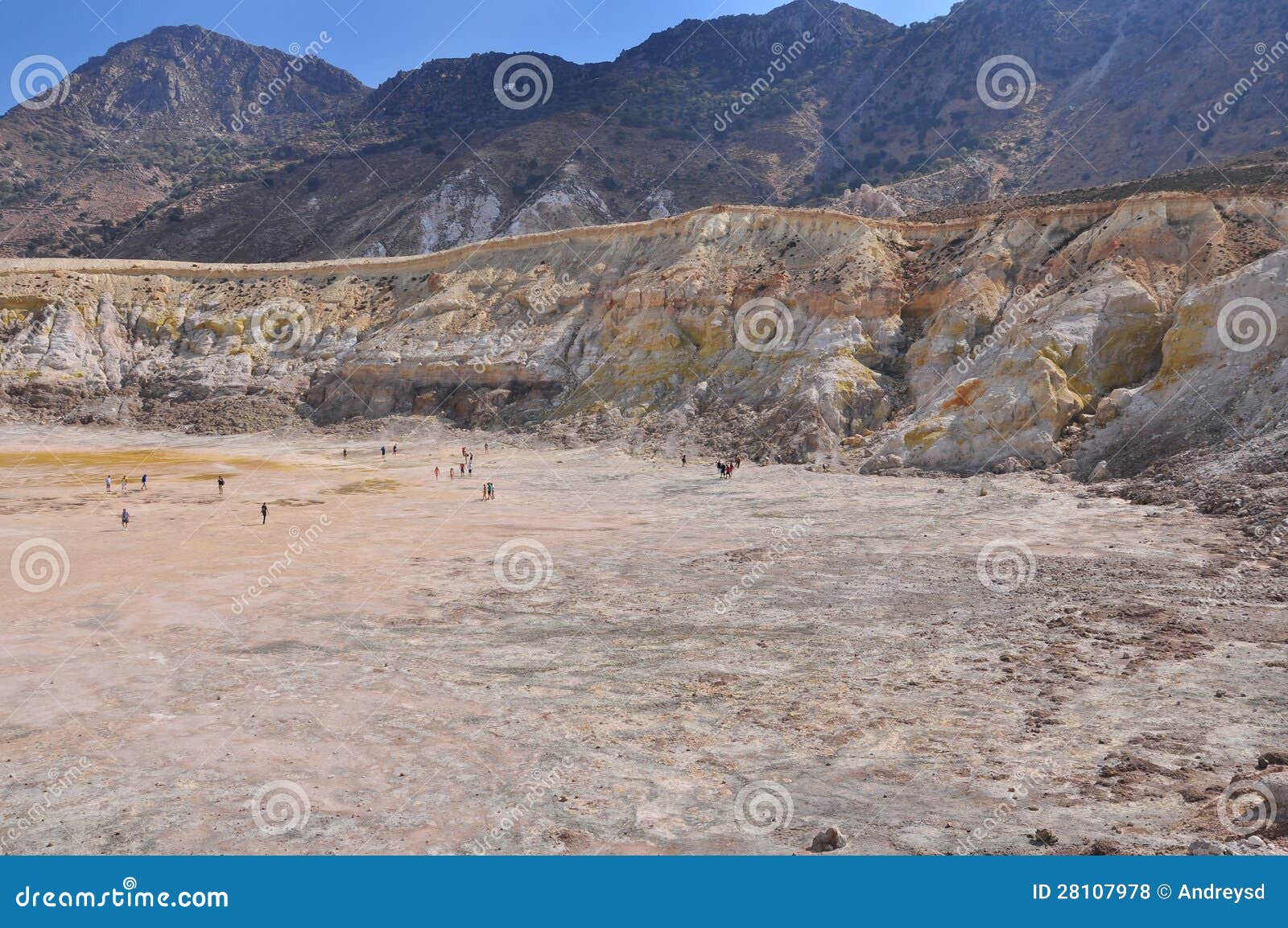 Nisyros Volcano, the Crater of St. Stephen Stock Photo - Image of ...
