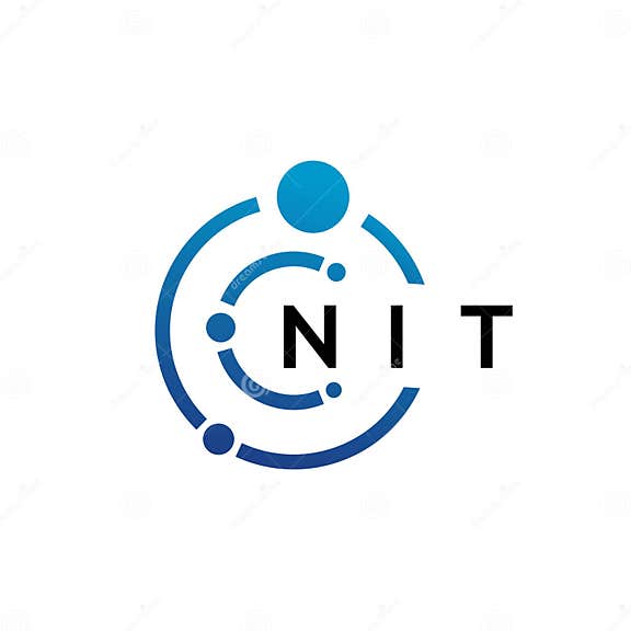 NIT Letter Technology Logo Design on White Background. NIT Creative ...