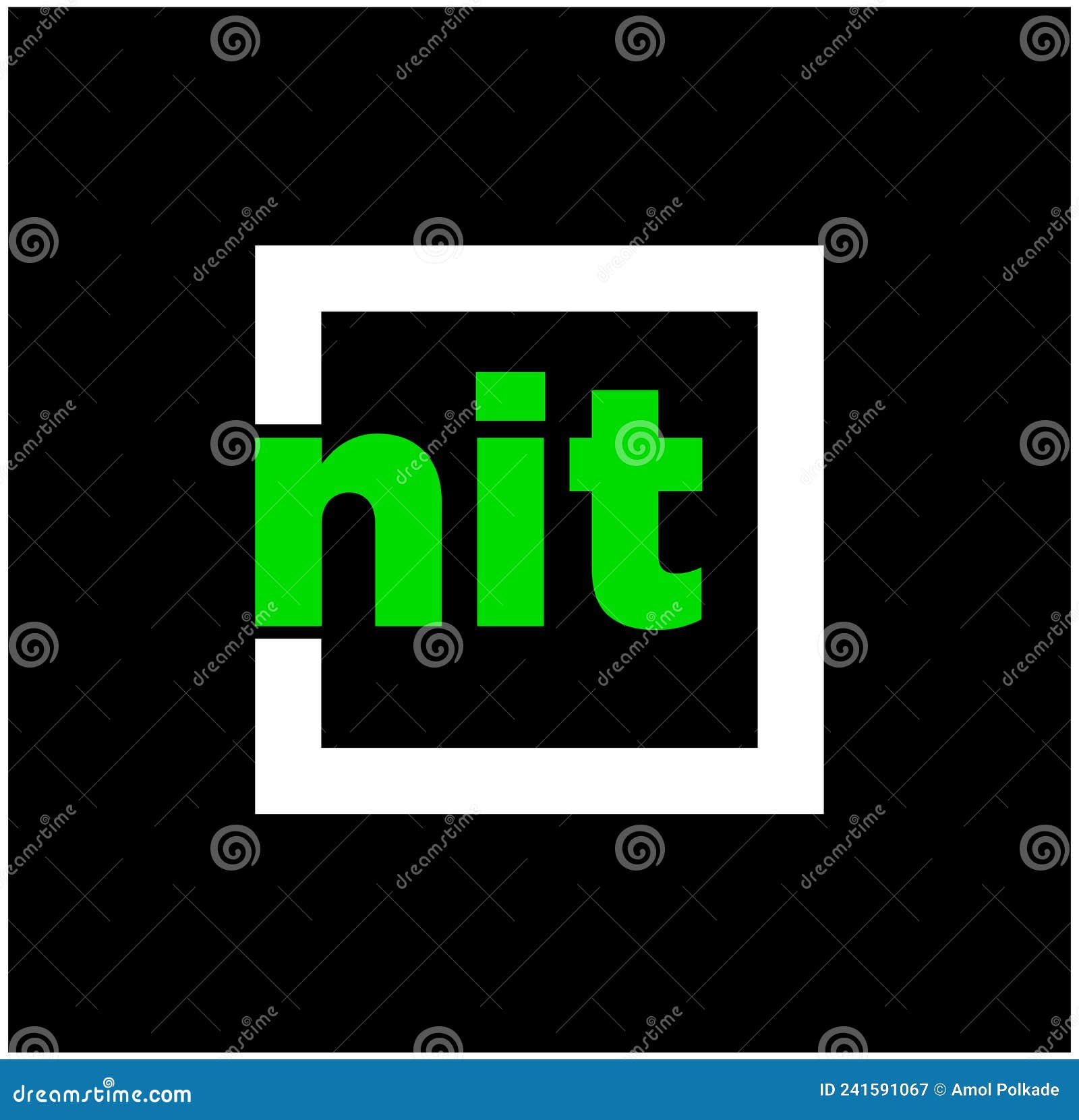 NIT Letters Monogram with White Square Icon. NIT Company Name Initial ...