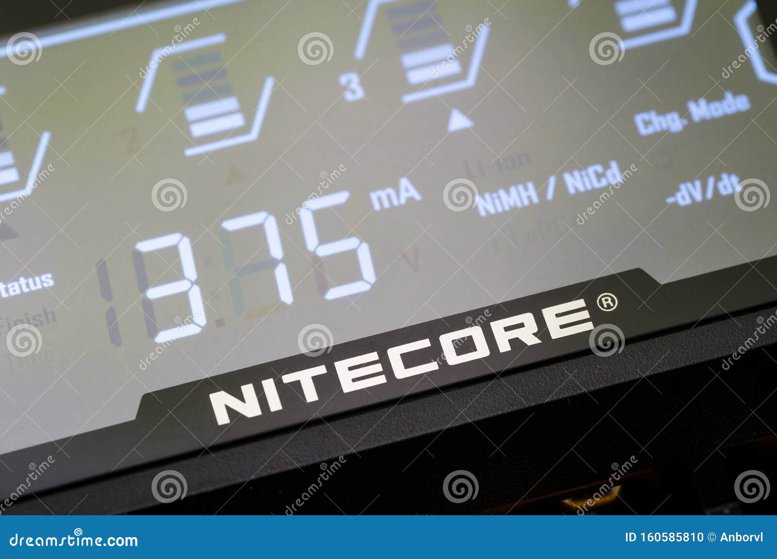 Nitecore Logo and Charger Screen Close Up Editorial Image - Image of ...