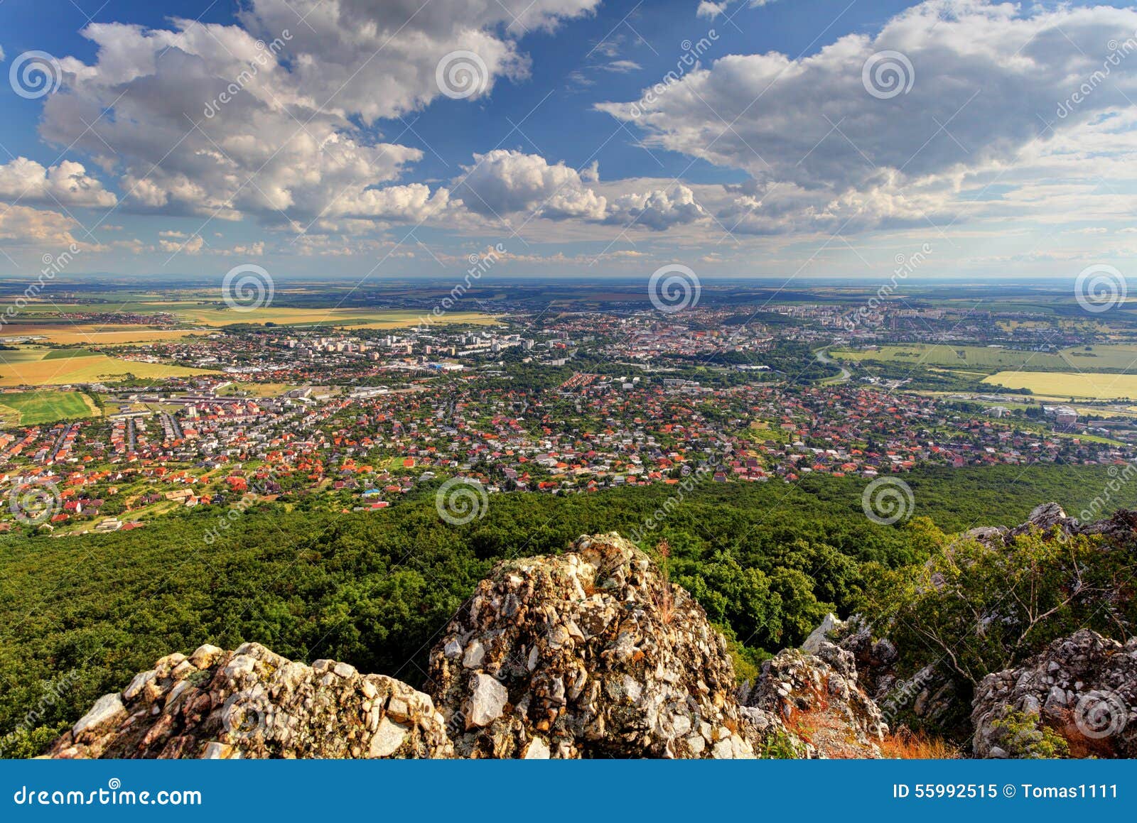 Nitra city from Zobor peak stock image. Image of beauty - 55992515
