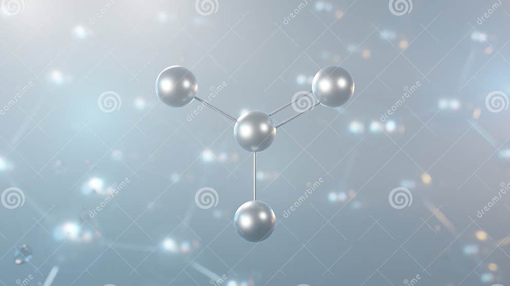 Nitrate Molecular Structure, 3d Model Molecule, Polyatomic Ion ...