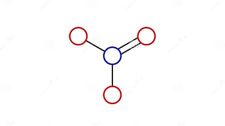 Nitrate Molecule, Structural Chemical Formula, Ball-and-stick Model ...