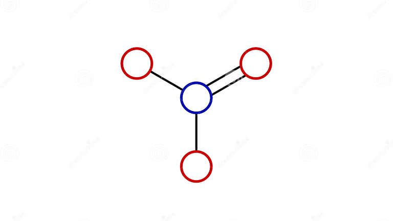 Nitrate Molecule, Structural Chemical Formula, Ball-and-stick Model ...