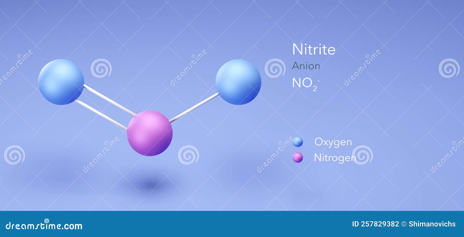 Nitrite, Molecular Structures, Ion, 3d Model, Structural Chemical ...